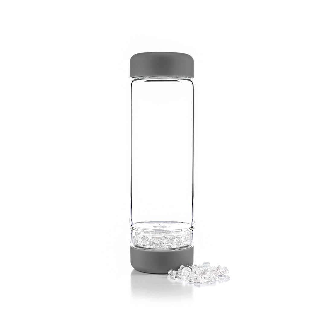 Inu! Clear Quartz Crystal Water Bottle – Candid Crystals Limited